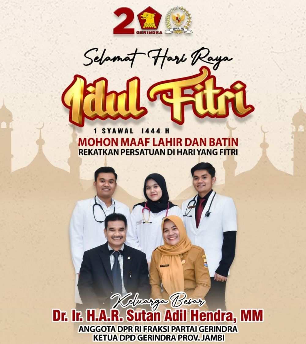 Salam Takzim SAH di Hari Raya Idul Fitri, Minal Aidin Walfaizin, Mohon Maaf Lahir dan Batin